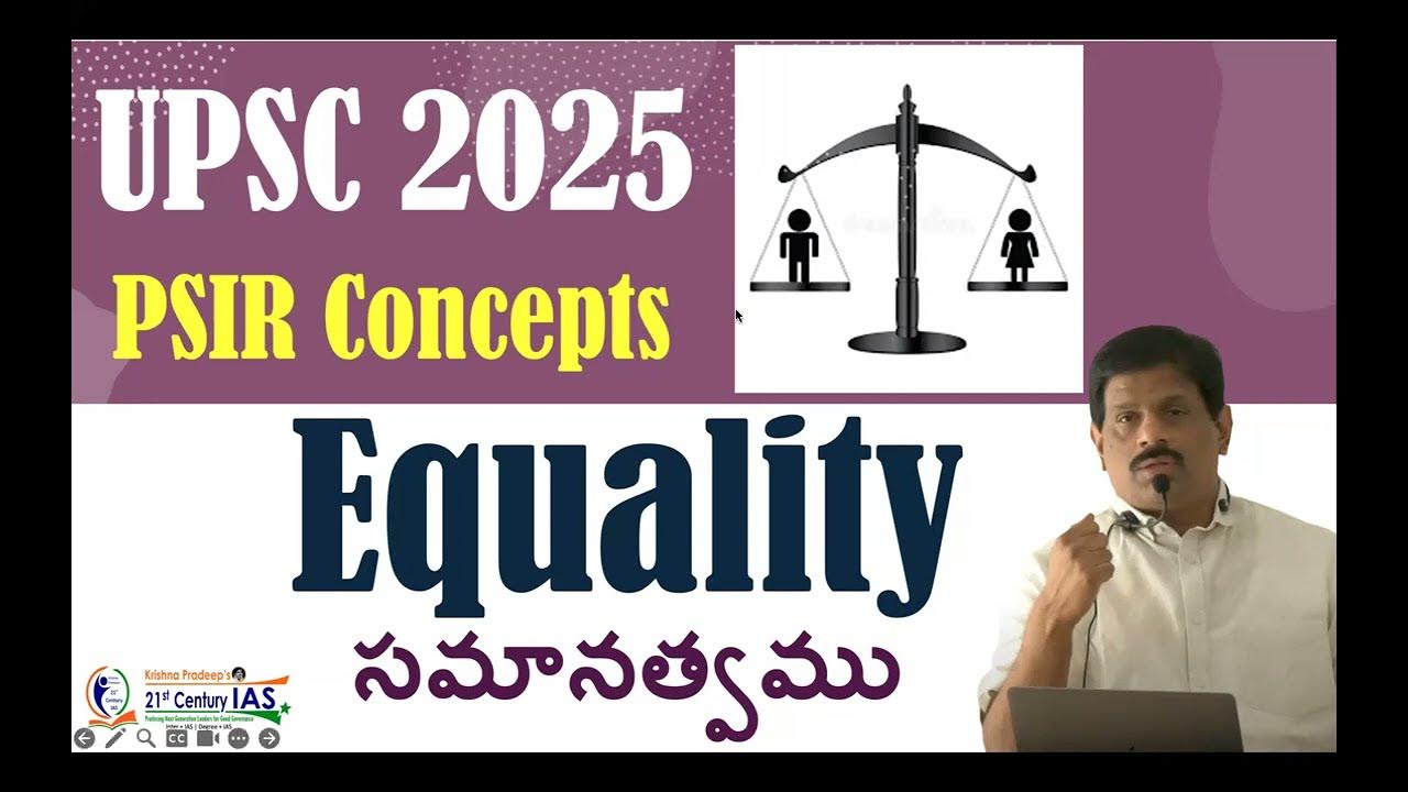 UPSC PSIR Optional Themes - Equality - YouTube