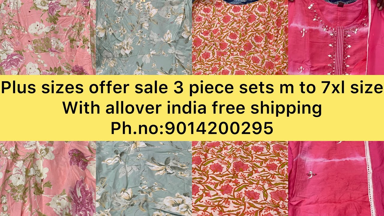 Plus size 3 piece sets offer sale collection’s m to 7xl sizes with free ...