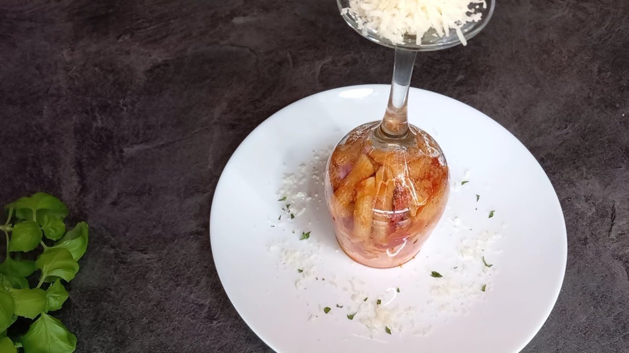 PASTA IN A GLASS. DINNER FOR 10 MINUTES. INCREDIBLY TASTY PASTA DE ...