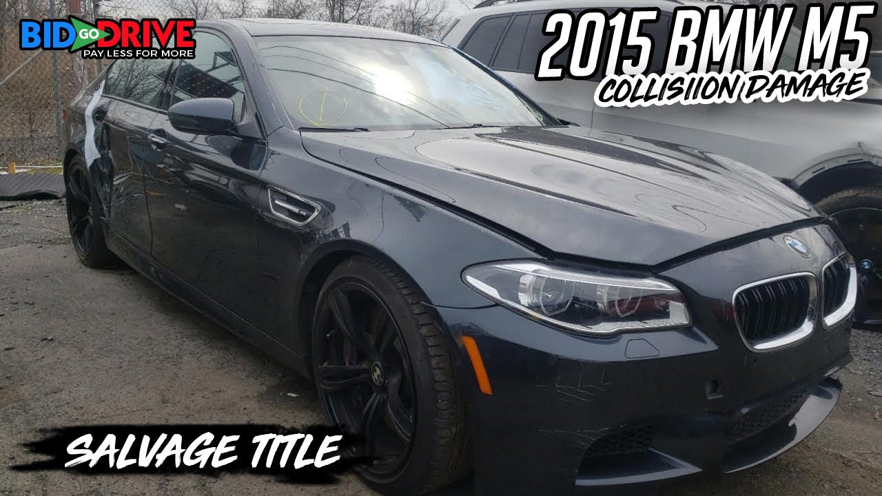 2015 BMW M5 - Salvage ( Walk Around Video ) | BidGoDrive - YouTube