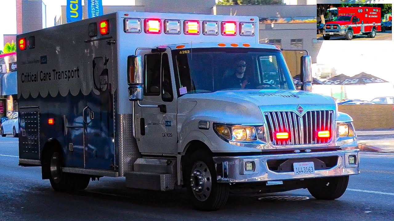 UCLA Health Children’s Amb & LAFD Rescue 69 Transporting - YouTube