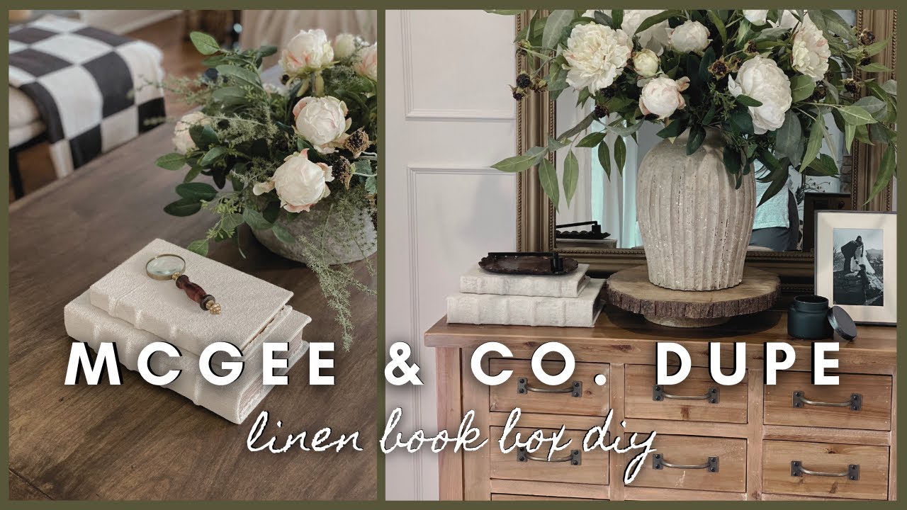 McGee and Co. dupe | linen book box diy - YouTube