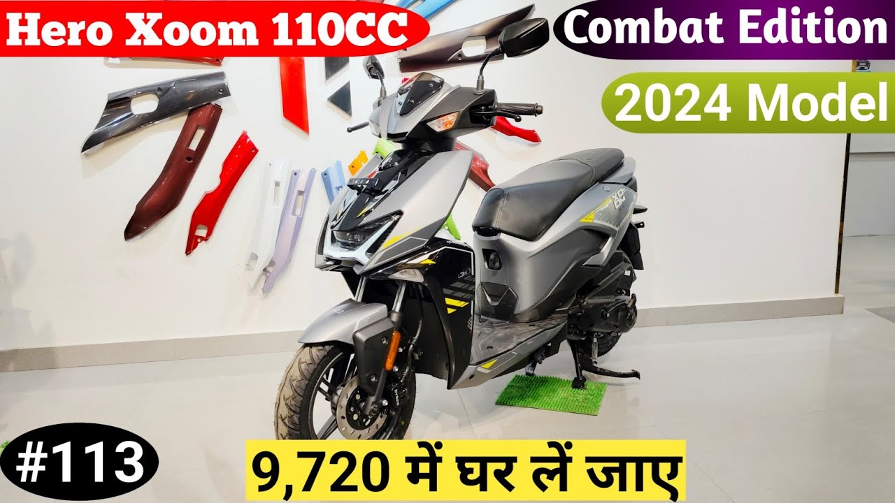 Hero Xoom 110CC 2024 New Model | Combat Edition | Finance | Down ...