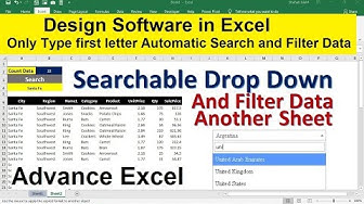 searchable drop down list in excel using Formula | excel multi-select listbox - YouTube