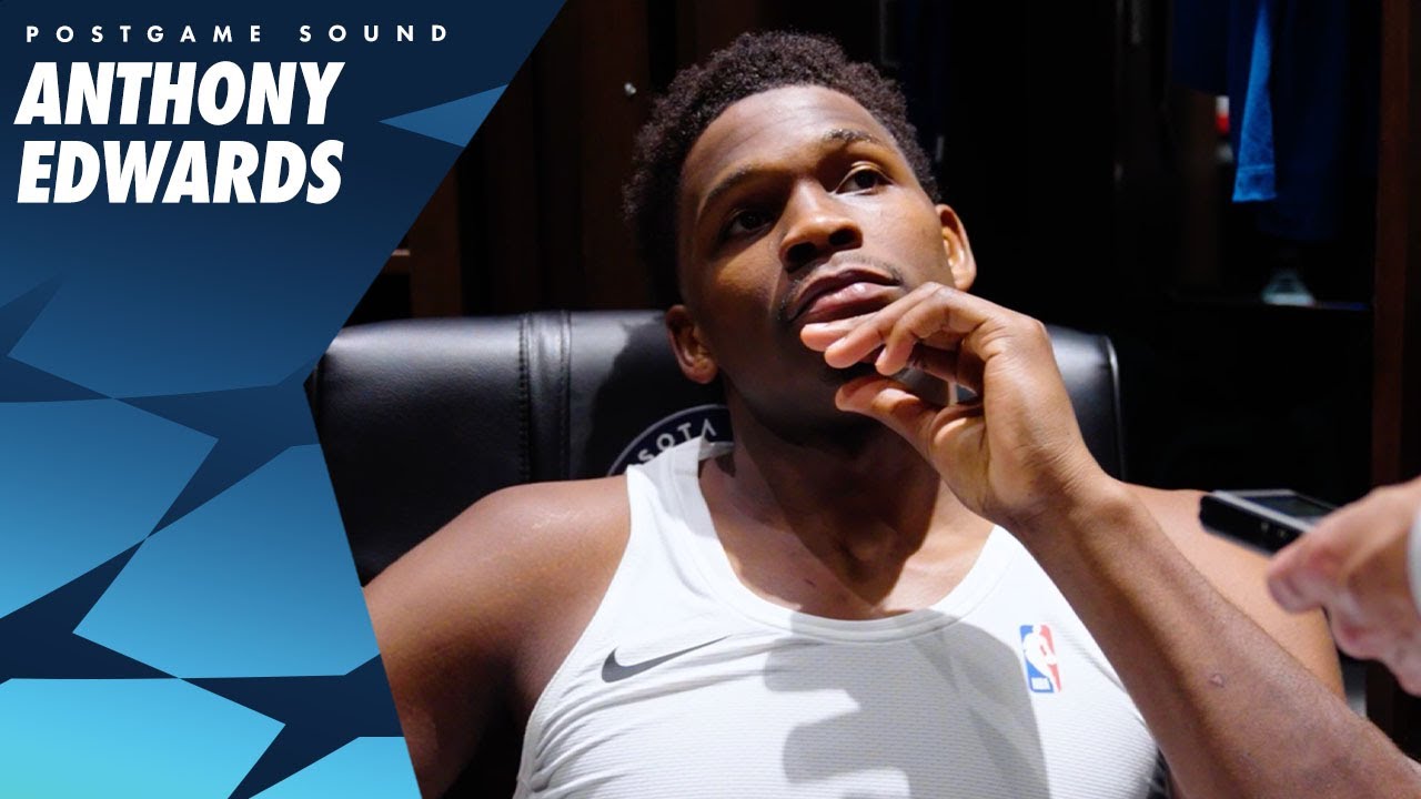 "I Got To Get Better Looks." | Anthony Edwards Post Game Sound | 01.02. ...