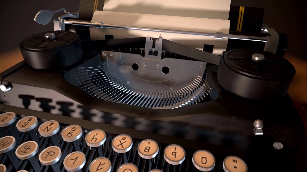 Violet Evergarden Typewriter Fan Art modeling show reel - YouTube