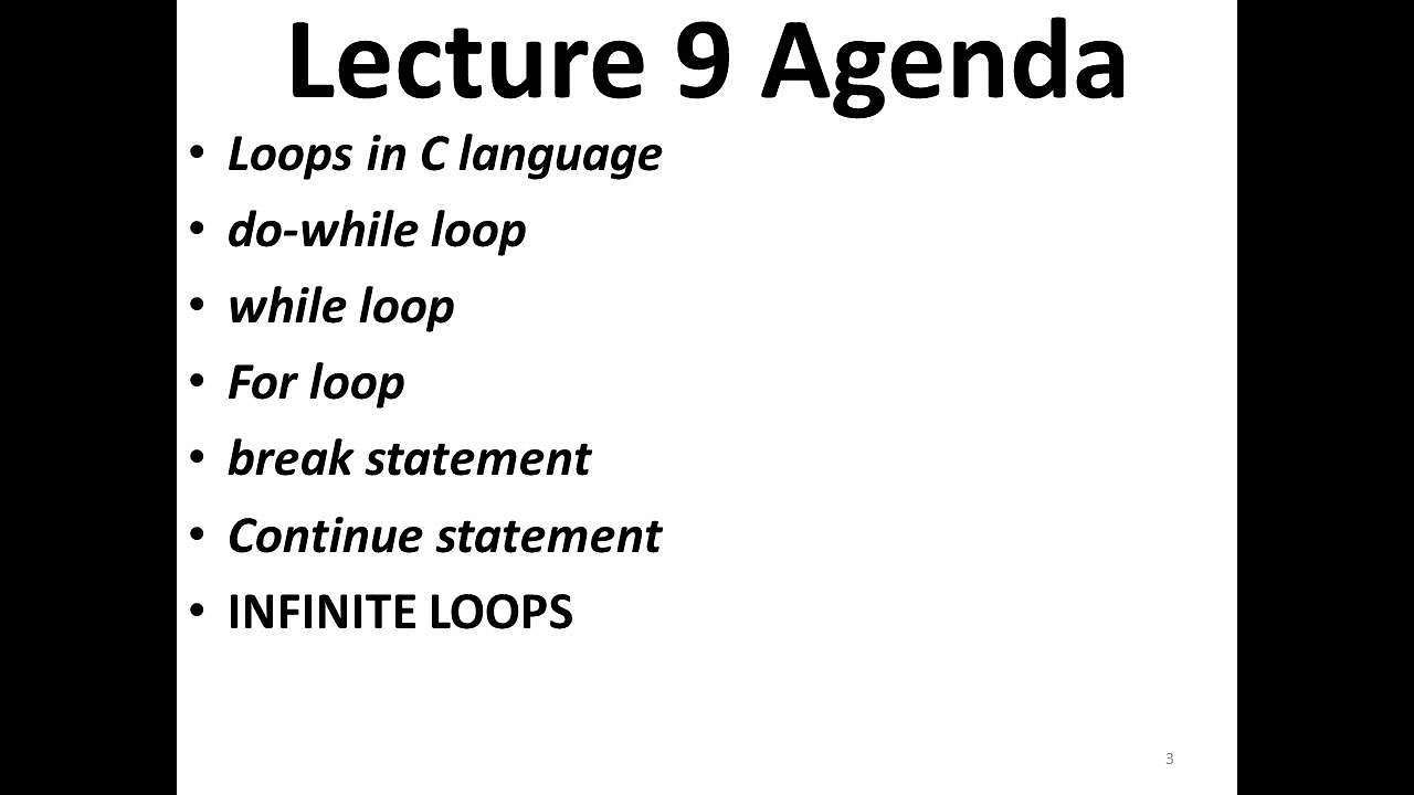 Embedded Systems 09 C Programming 3 Loops In C Youtube
