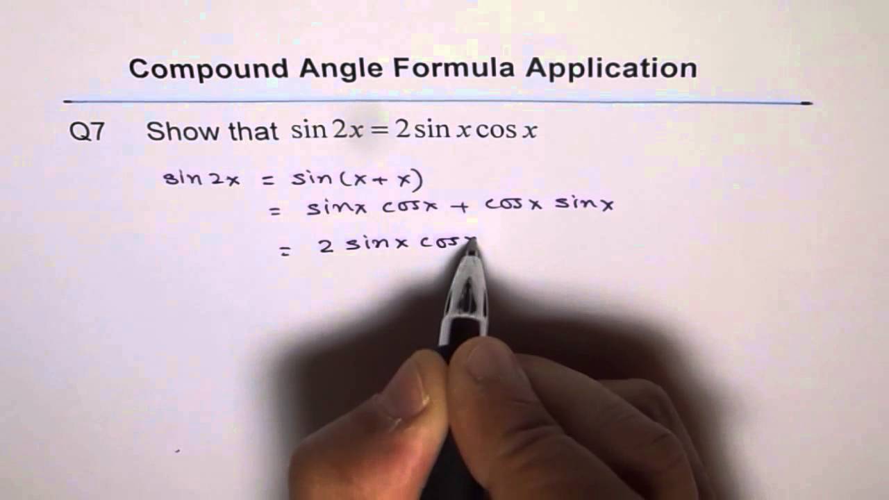 Trigonometric Identity With Double Angle Formula Sin2x Cos 54 OFF