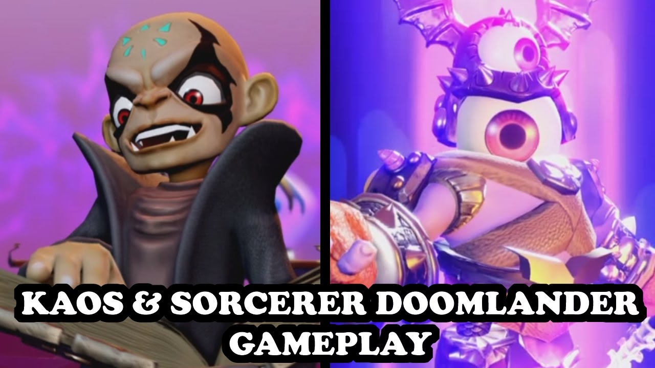 Skylanders Imaginators - Kaos & Sorcerer Doomlander GAMEPLAY - EVIL ...