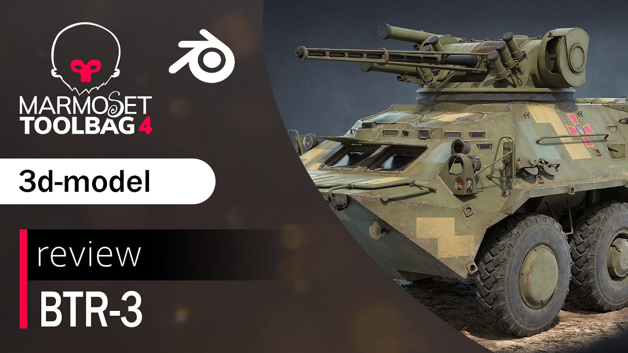 BTR-3 Ukrainian APC 3d-model - YouTube