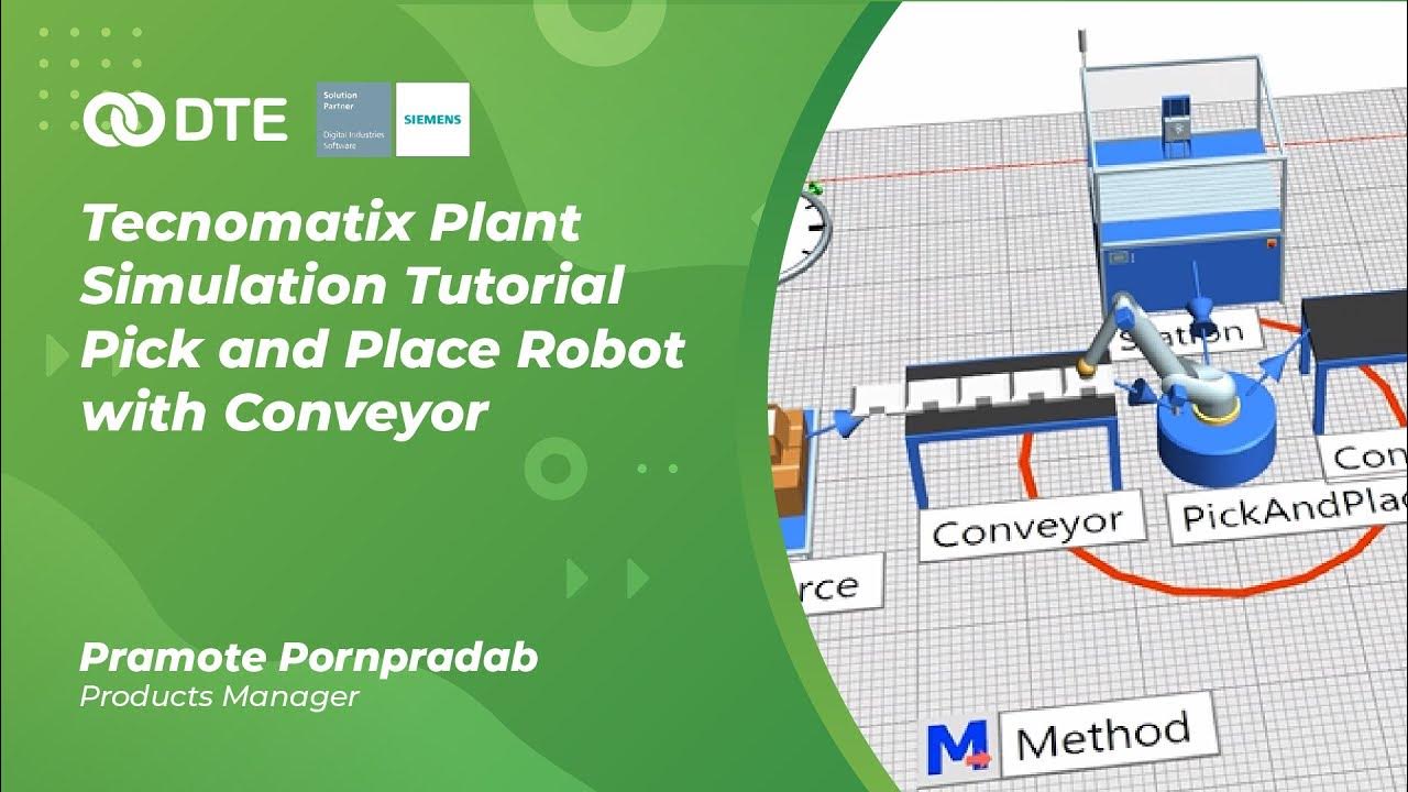 Tecnomatix Plant Simulation Tutorial | Simtalk | Pick and Place Robot with Conveyor| Free ...