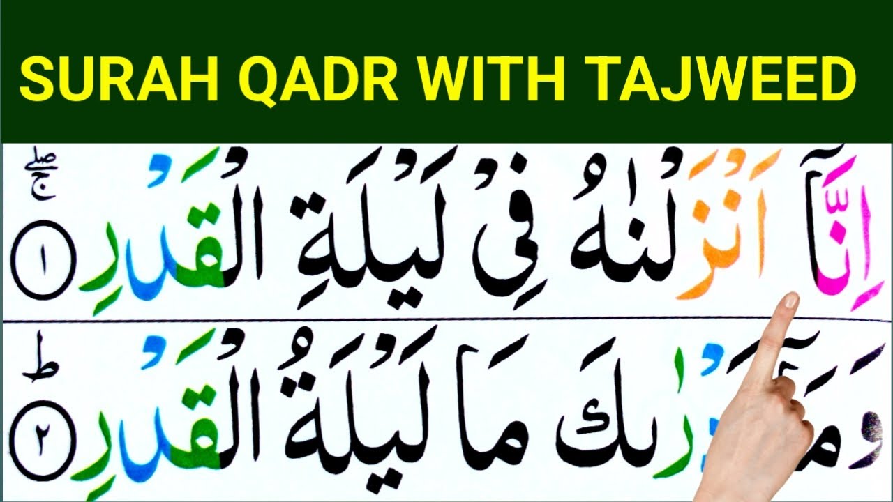 Surah Al Qadr/surah Qadr with Tajweed/Learn Quran on YouTube - YouTube