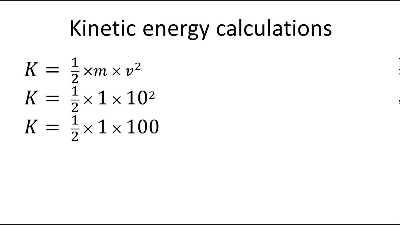 Kinetic Energy Formula YouTube