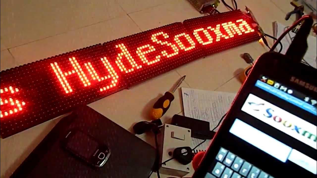 Android Remote Controlled Bluetooth Wireless LED Scrolling Display - YouTube