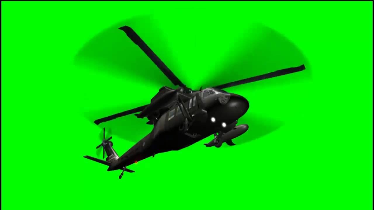 Black Hawk Helicopter green screen 01 - YouTube