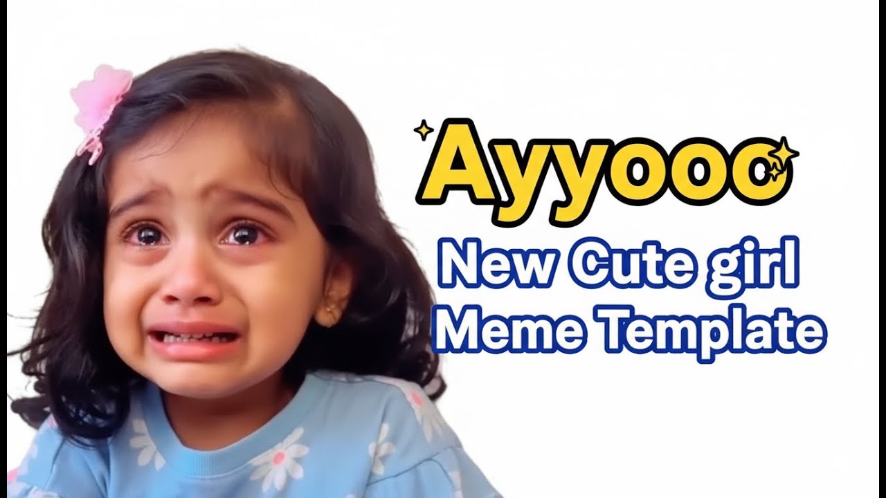 Ayyoooo new cute girl crying meme template ||New instagram trending ...