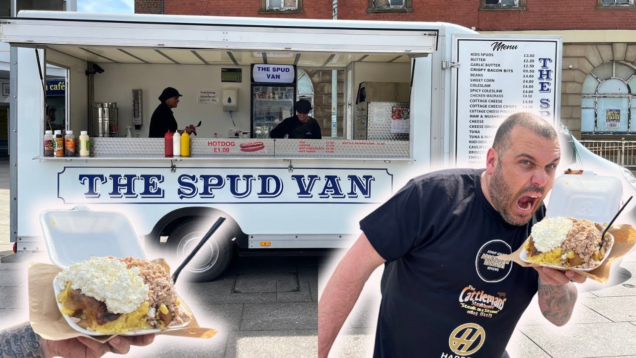 Trying the spud van in Hyde 🥔 #jacketpotato #potatoes #spuds #review - YouTube