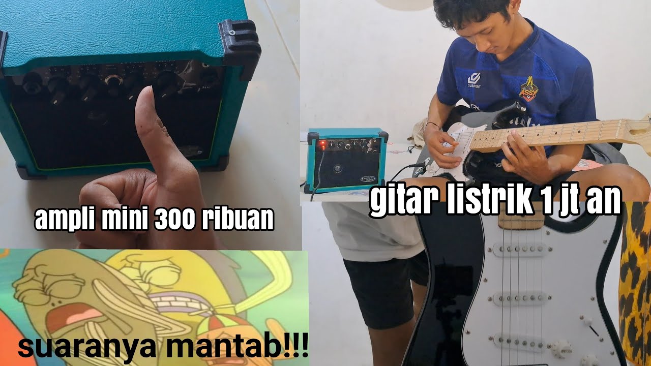 unboxing gitar listrik 1jt an dan ampli mini 300ribuan, Let's Go!!!😱 ...