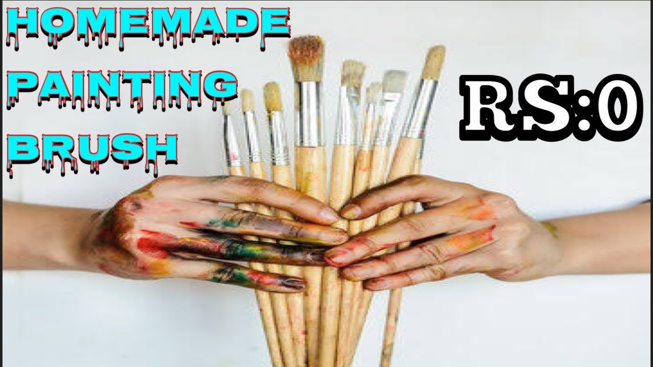 DIY| Homemade Brush| How to Make painting brush at home| painting brush ...