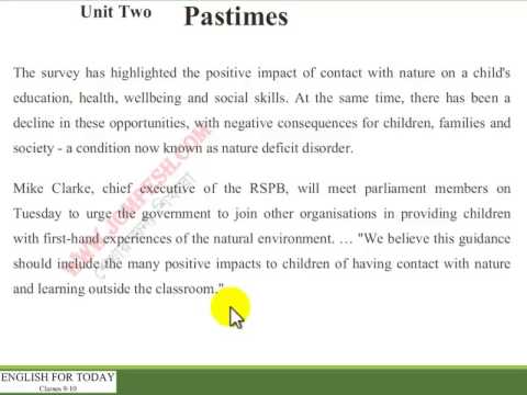 Unit 2: Pastimes - Lesson 3: Change in pastime - YouTube