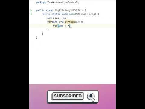Java Program to Print Star Pattern (Right Triangle) - YouTube