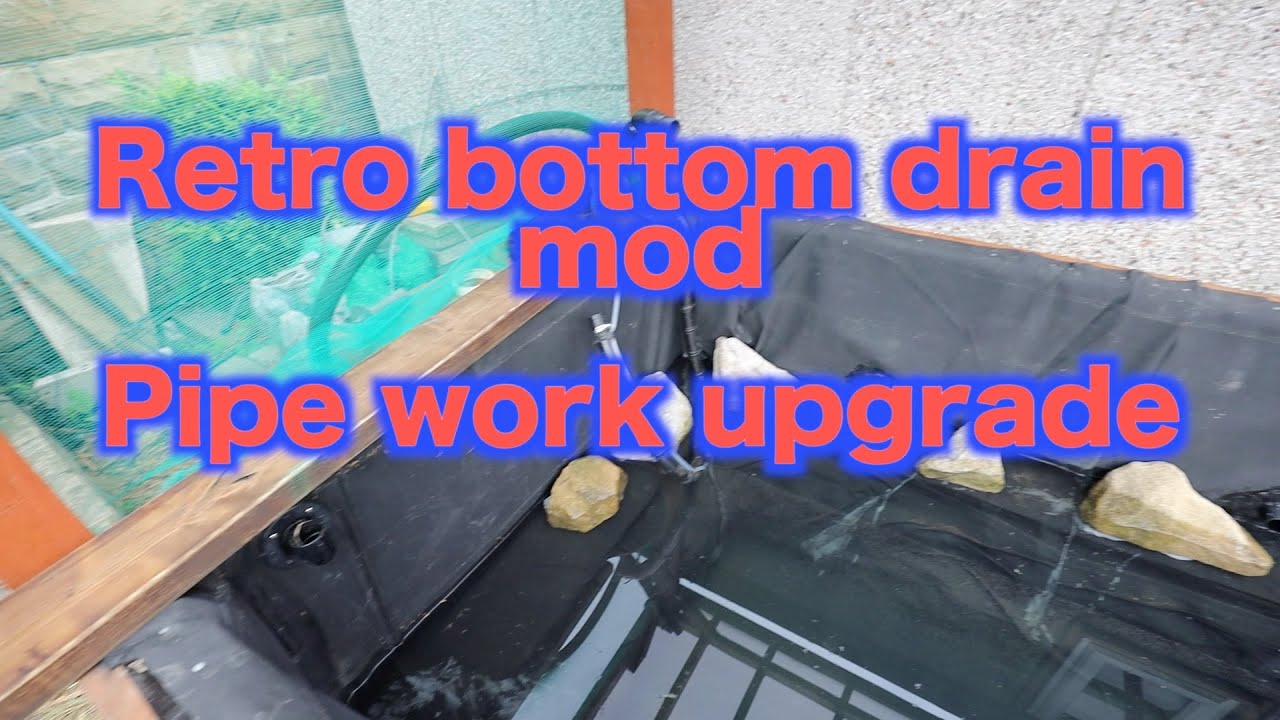 Sleeper Koi pond build part 37 Retro bottom drain mod Pipe work upgrade ...