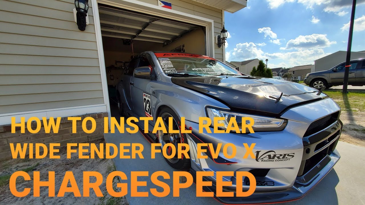 HOW TO INSTALL CHARGESPEED REAR FENDER FOR EVO X - YouTube