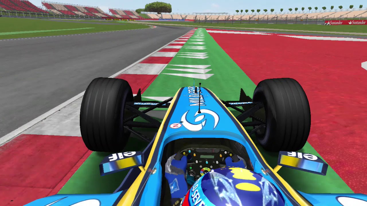 rFactor F1 2004 Onbard Fernando Alonso in Spain GP - YouTube