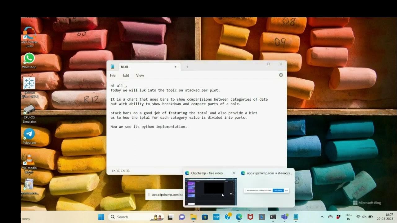 Data Visualization using python- Stack Bar Chart - YouTube