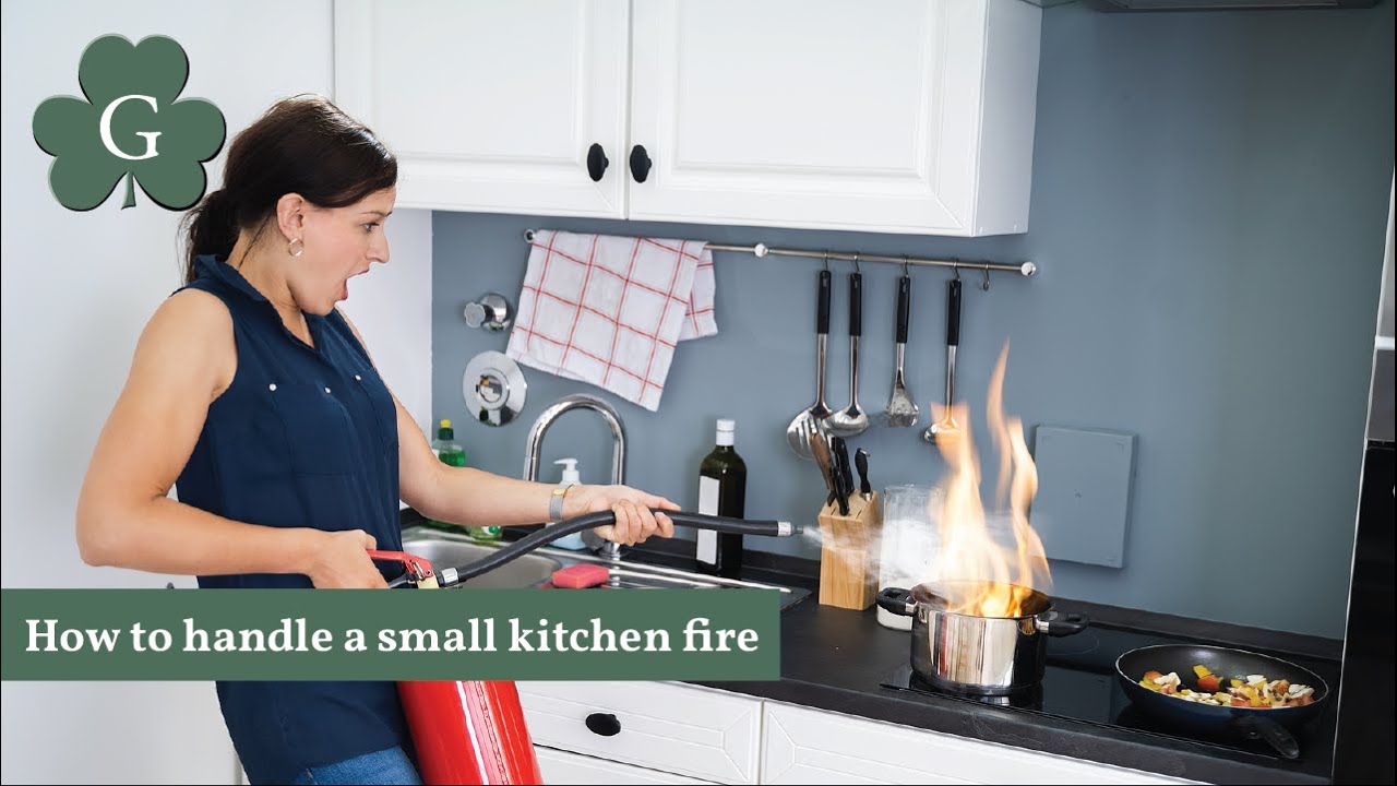 How to handle a small kitchen fire - YouTube