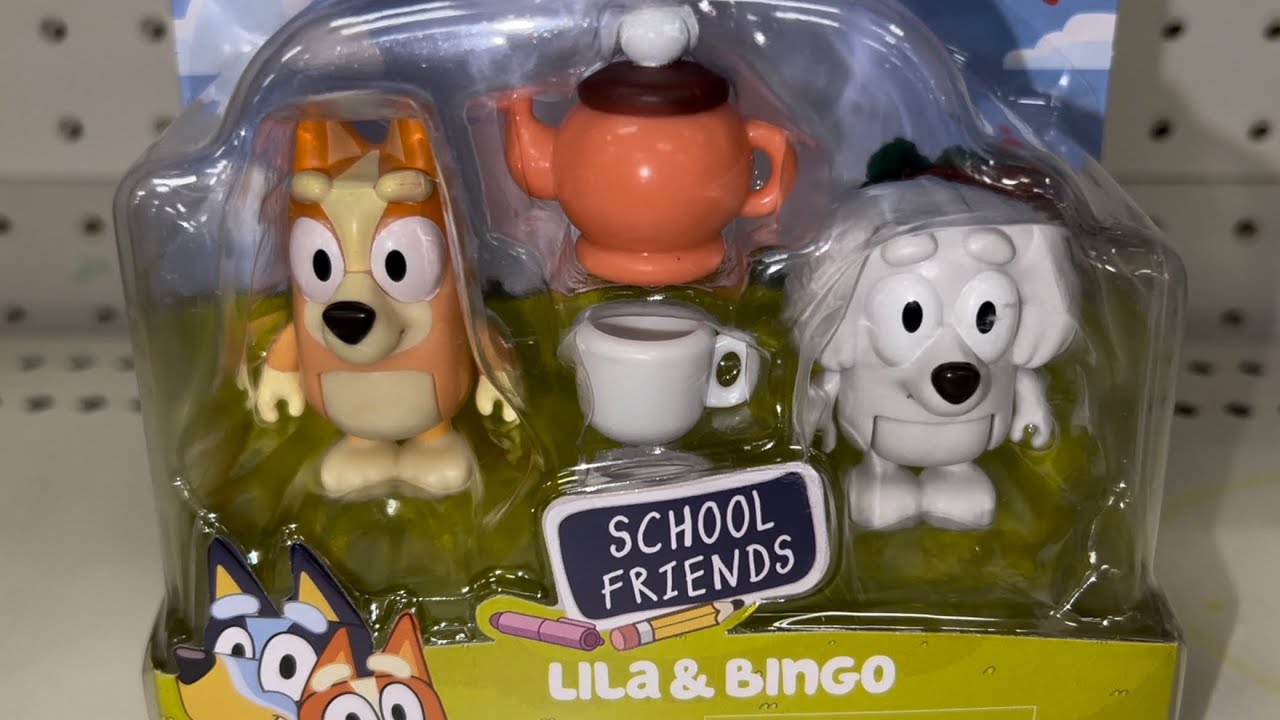 Bluey Lila and Bingo Action Figures Toys - YouTube