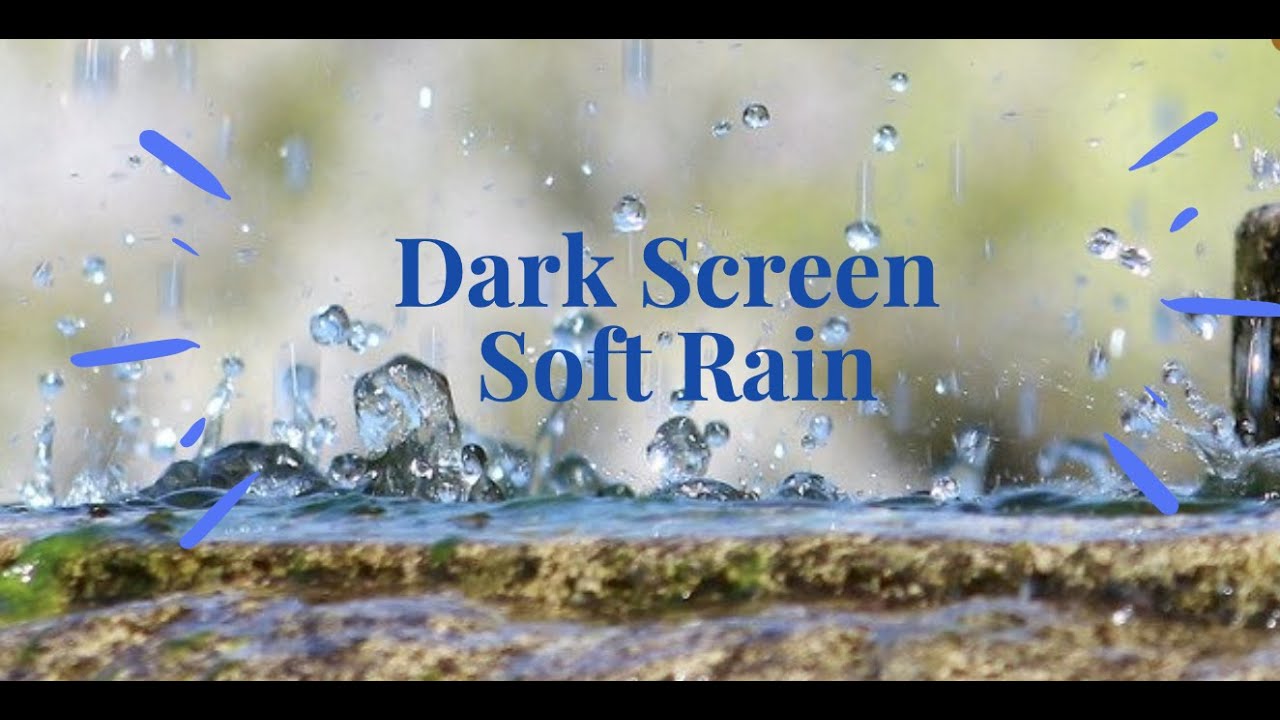 Black Screen Soft Rain Unique Ultra Low Pitch for Sensitive Sleepers ...
