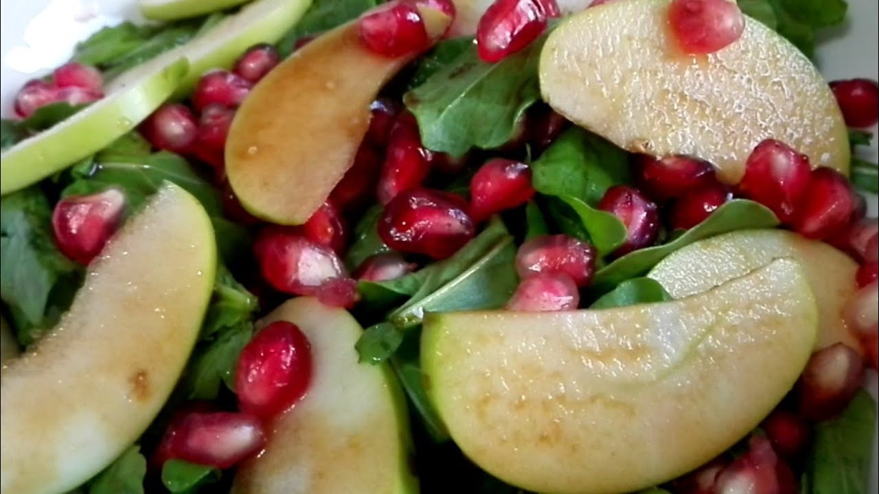 Rocca Salad with Pomegranate - YouTube