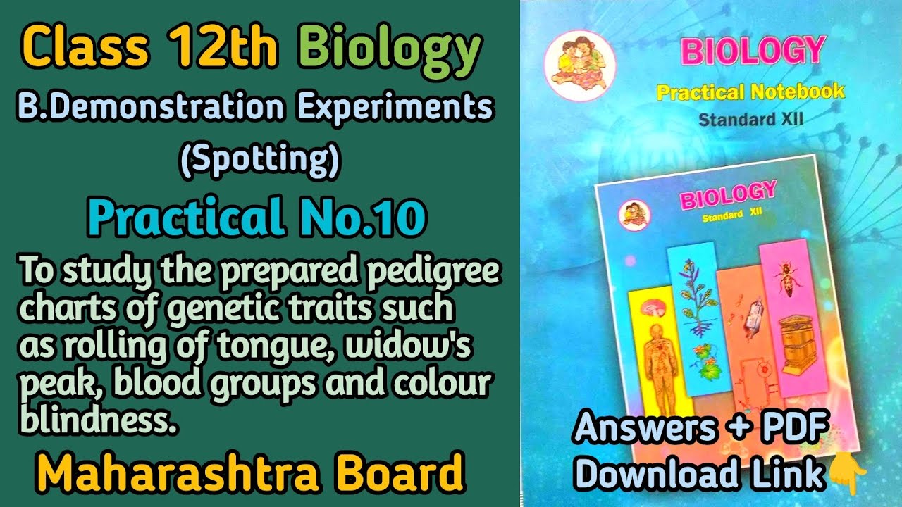 12th Biology Practical No.10 (Spotting): To study the prepared pedigree ...