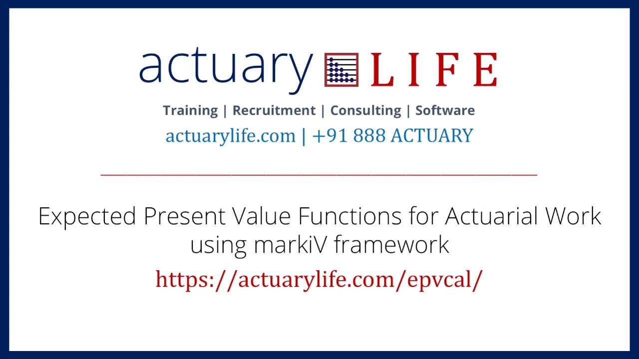 Expected Present Value of Actuarial Functions - YouTube