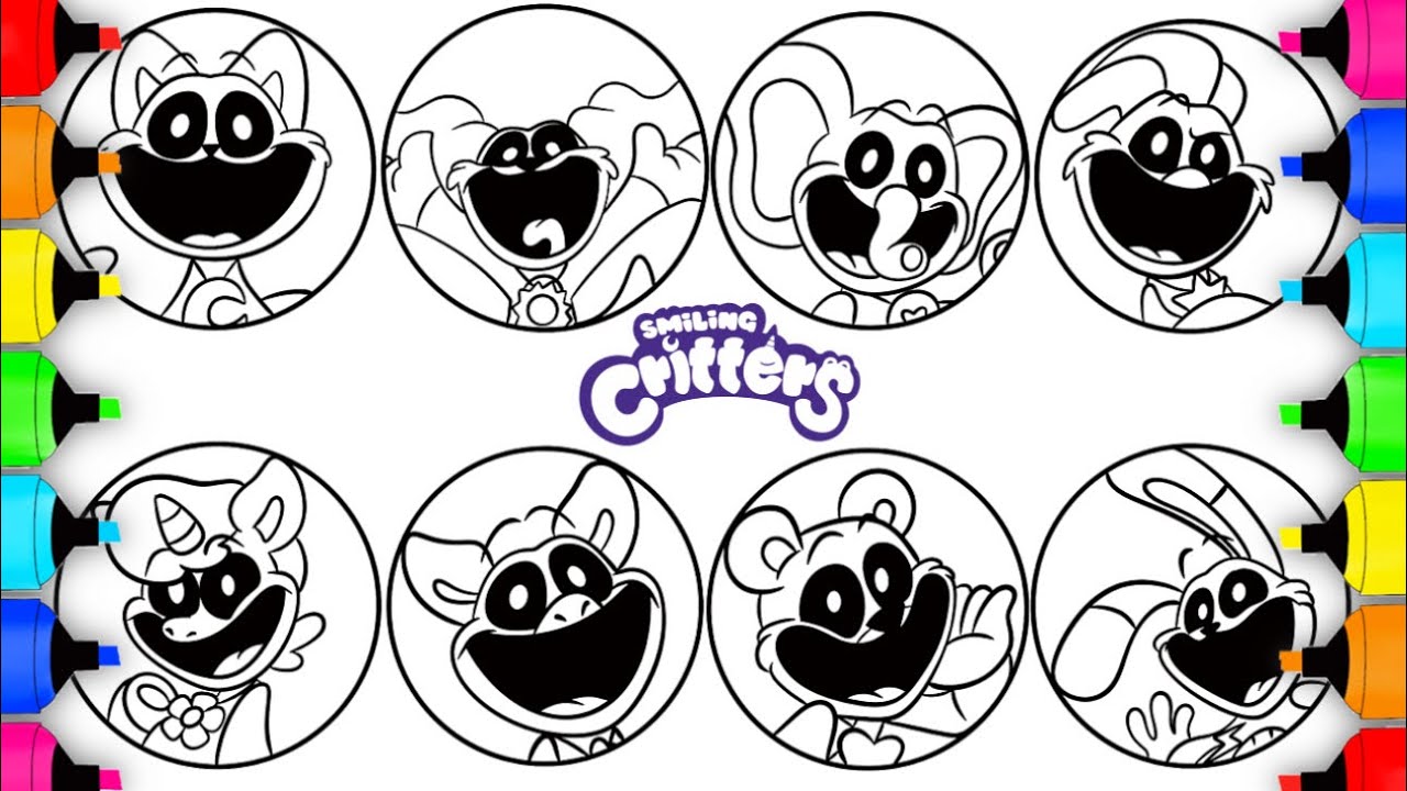 Smiling Critters Coloring Pages / How to COLOR all Characters Smiling ...