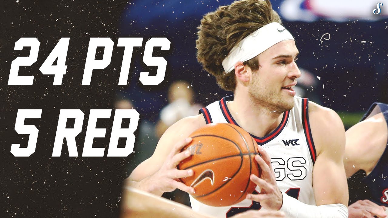 Corey Kispert Drops 24 Pts On Gonzaga Senior Night | Full Highlights vs ...