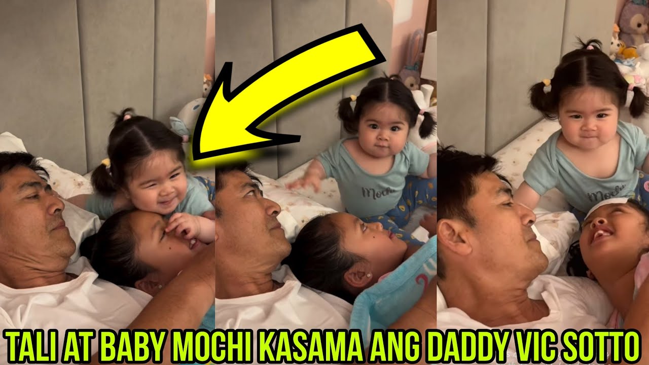Vic Sotto Ganito siya kina Tali Sotto at Baby Mochi Bago matulog ...