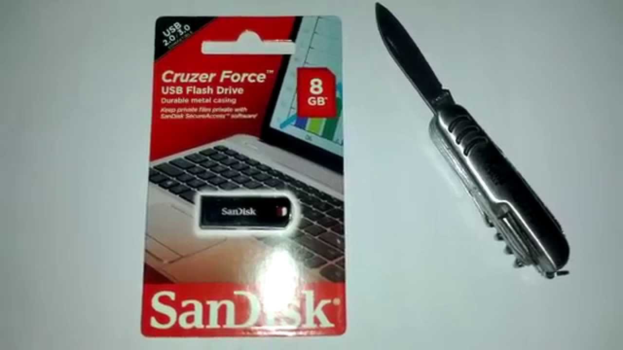 SanDisk Cruzer Force USB Flash Drive Unboxing 8GB - YouTube