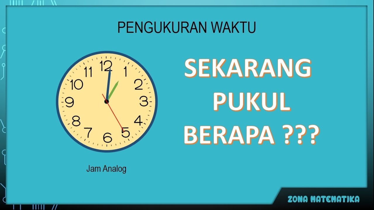 Cara Membaca Jam Dinding - YouTube
