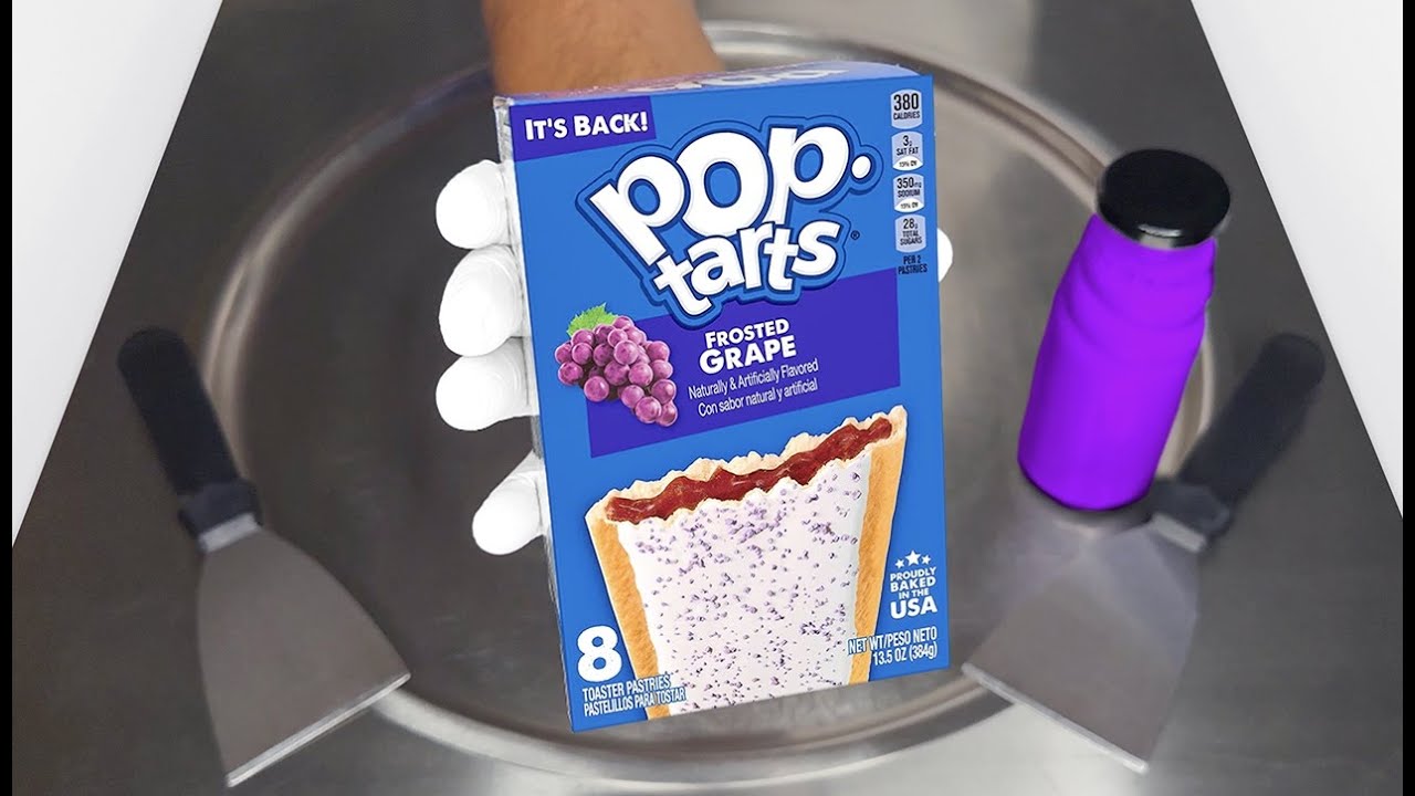 Grape Pop Tarts Ice Cream Rolls || Satisfying ASMR Foods - YouTube