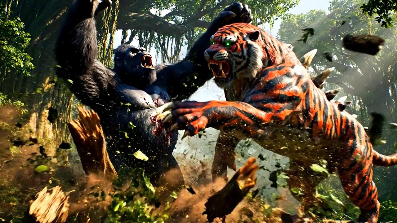 KONG VS MUTANT TIGER - YouTube