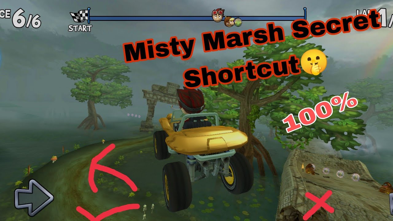 Misty Marsh Shortcut | Beach Buggy Racing Shortcuts | BB Racing Shortcuts #beachbuggyracing ...