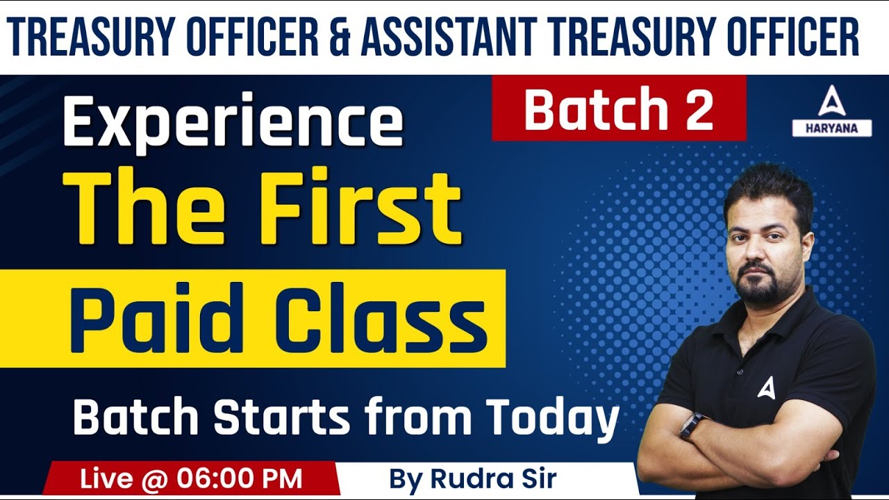 Treasury Officer & Assistant Treasury Officer | First Paid Class ...
