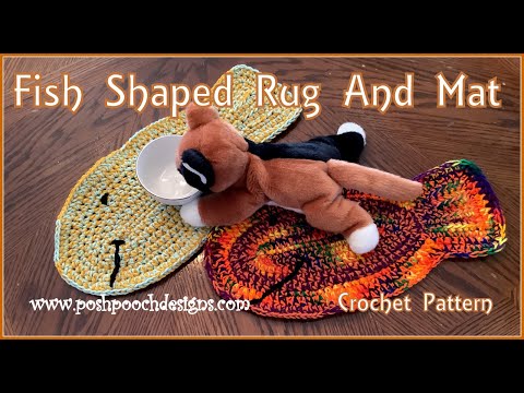 Fish Shaped Rug And Mat Crochet Pattern - #crochet #crochetvideo - YouTube