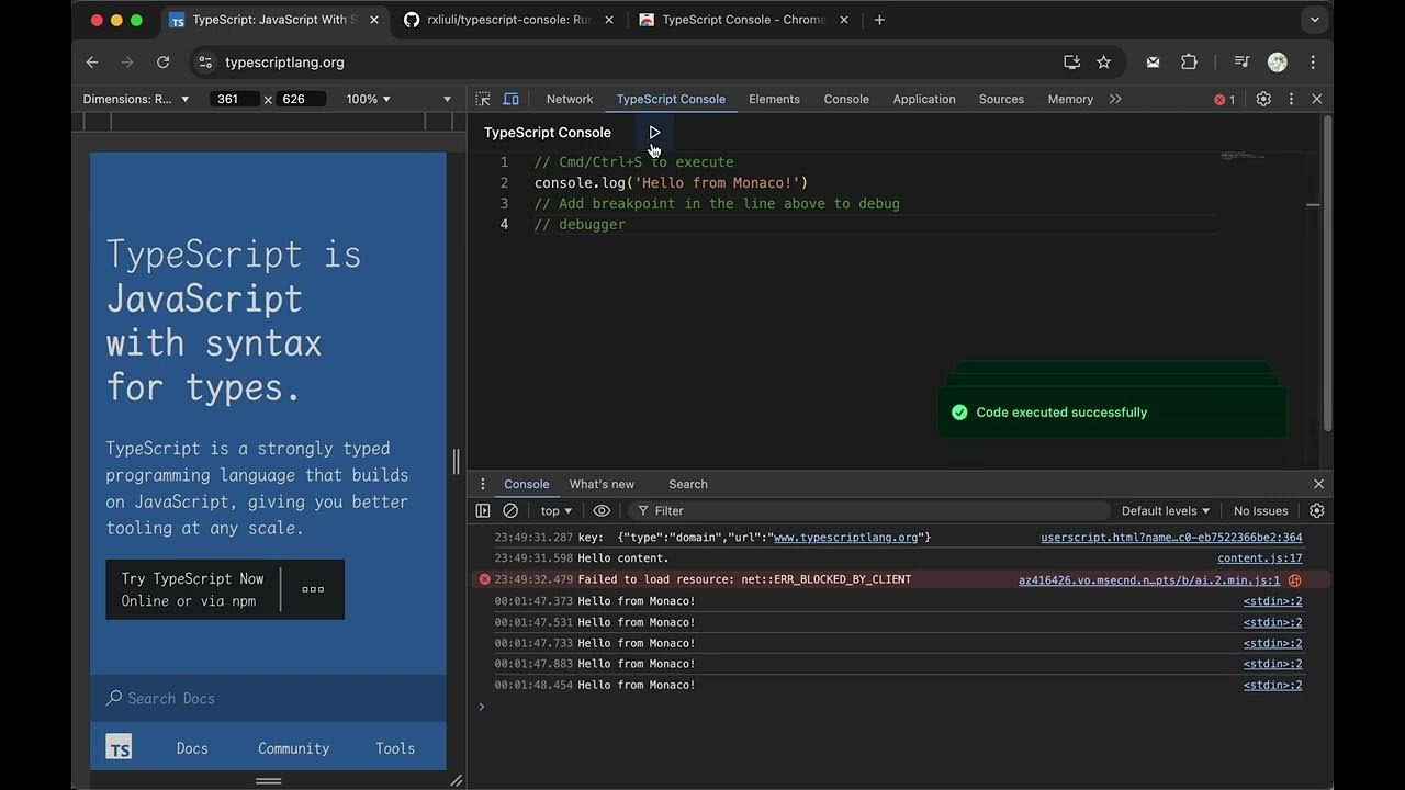 TypeScript Console: Install and Usage - YouTube
