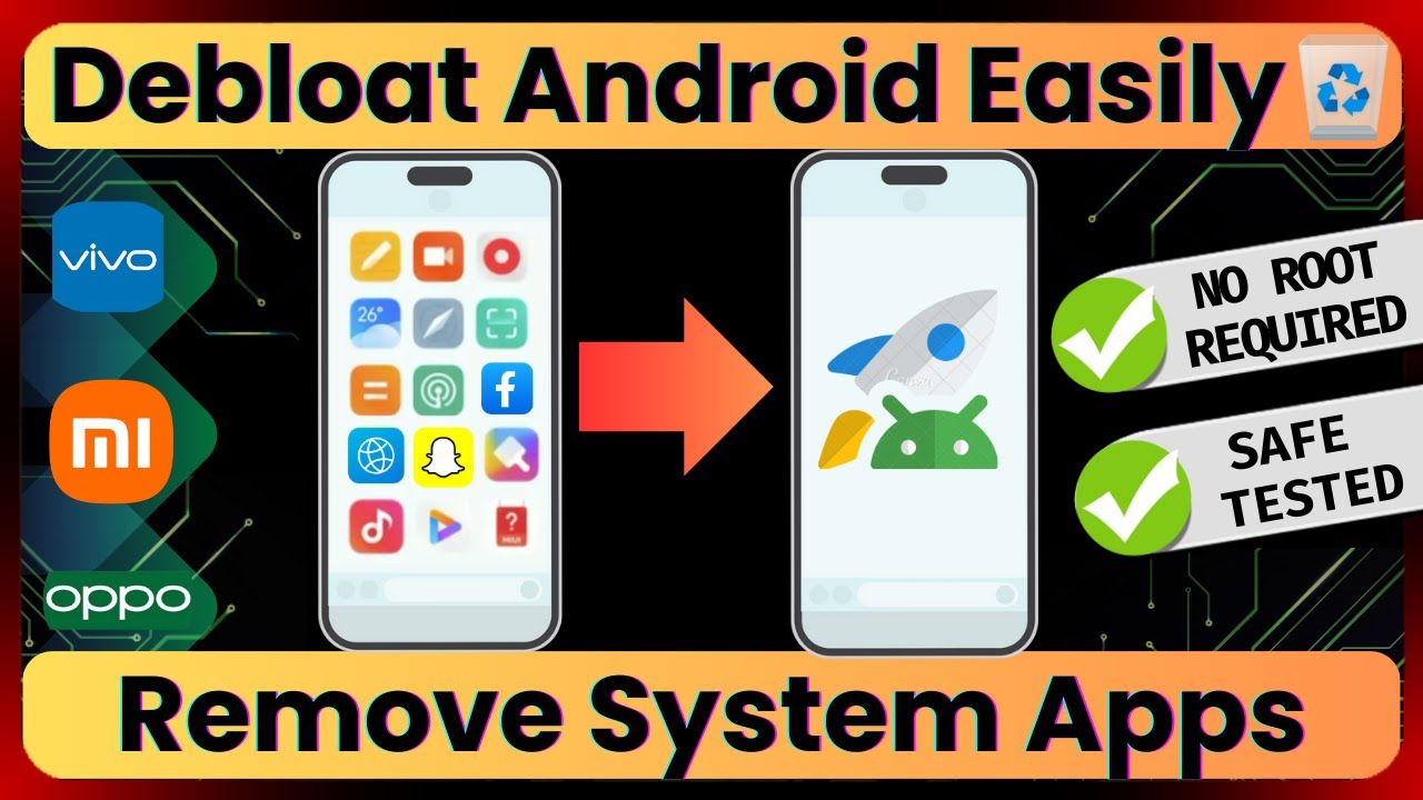 📱Remove Pre-Installed Apps Easily | Debloat Android without ROOT (Safe ...