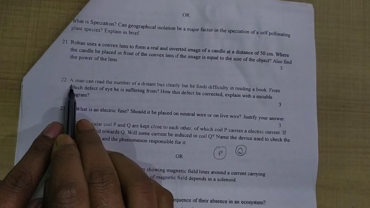 CBSE Latest class 10 Science Pre Board Paper 2020 | science CBSE exam ...