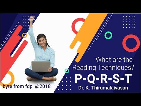 PQRST Method| Reading Technique | Dr. K. Thirumalaivasan |how to study| fdp at school rewind ...